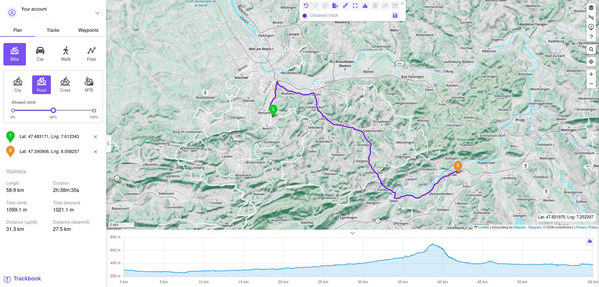 Adapt cycling trail to your needs with Trackbook – Vectura Games Blog