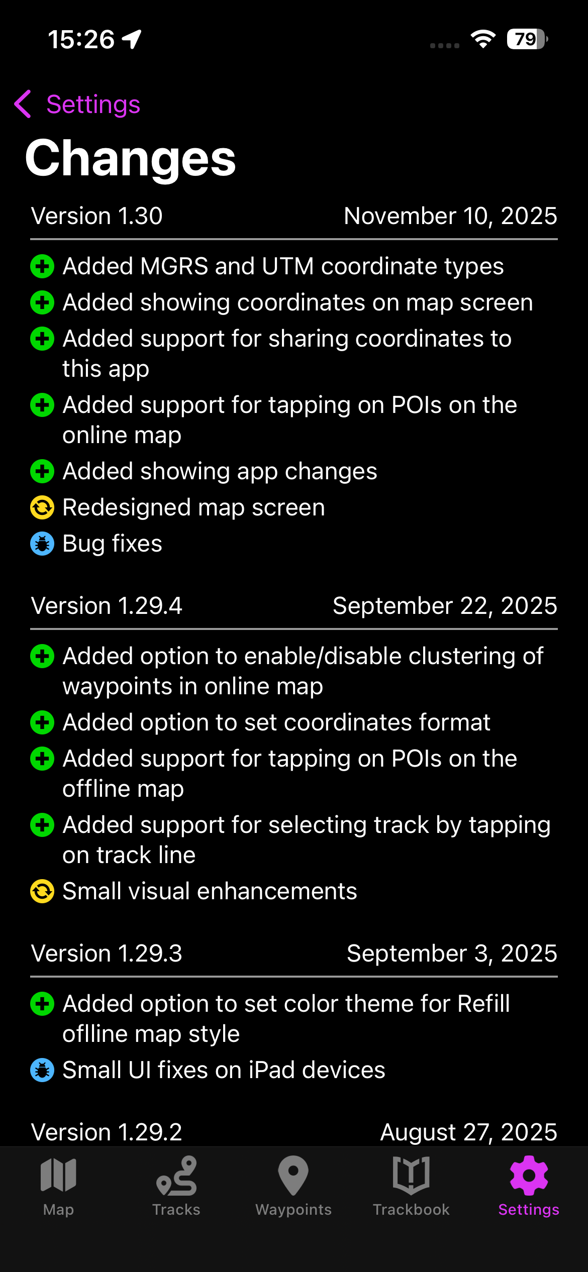 GPX Viewer PRO 1.30 (iOS) – redesigned map screen, new coordinate types ...